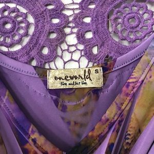 ONE WORLD | Dresses | One World Micro Knit Lace Dress | Poshmark